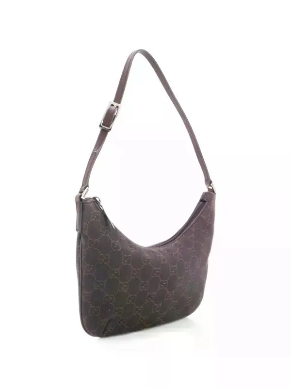 Gucci Vintage Pochette Shoulder Bag Gg Canvas Small Hobo Bag