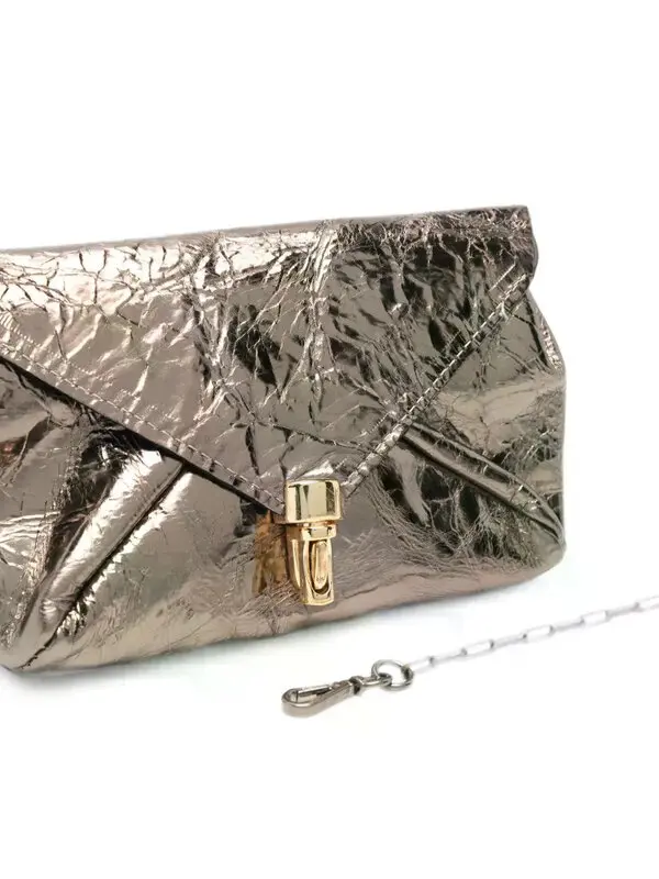 UN TE' DA MATTI Ghiro Crinkled-finish Clutch Bag