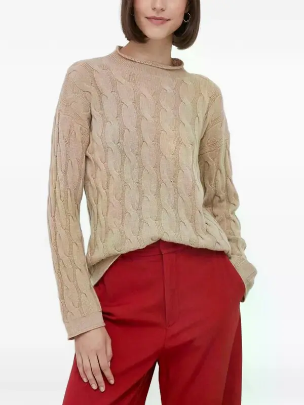 BENETTON Cable Knit Jumper - Neutrals