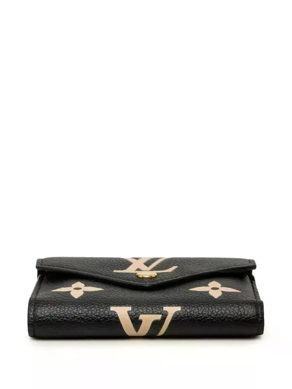 LOUIS VUITTON 2021-2026 Bicolor Monogram Empreinte Giant Victorine Wallet Small Wallets