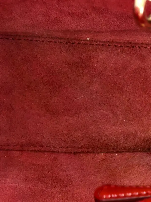 Dior My Abcdior Lady Bag Cannage Quilt Patent Small Satchel - Red