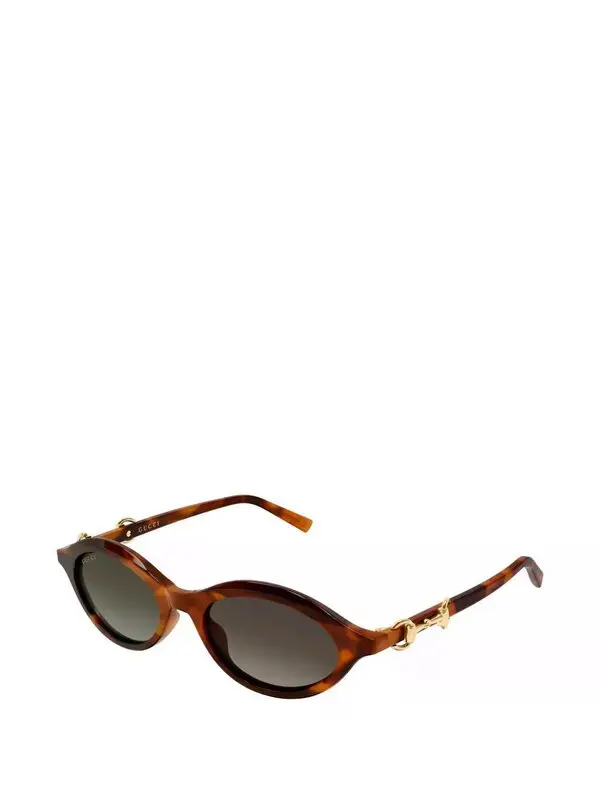 Gucci Horsebit Oval-frame Sunglasses