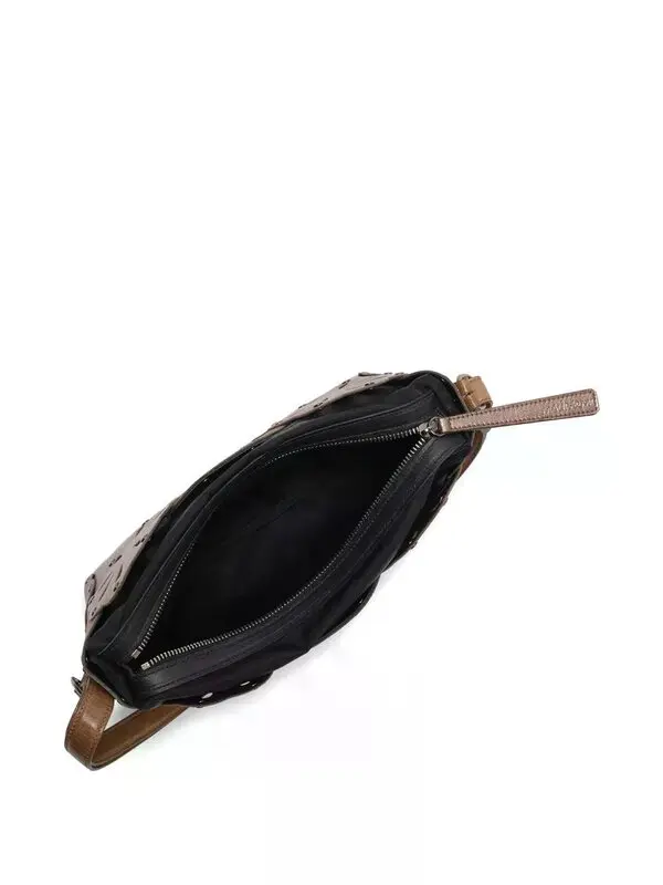 Malìparmi Die-cut Leather Shoulder Bag - Brown