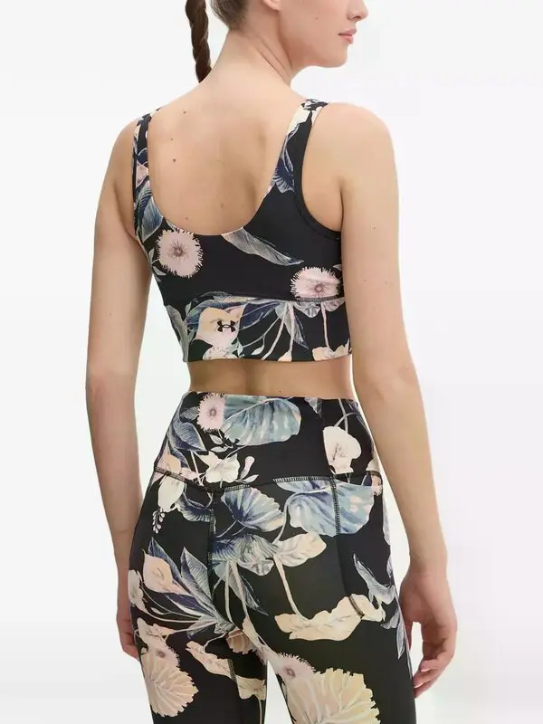 Under Armour Meridian Floral-pattern Fitted Sports Bra