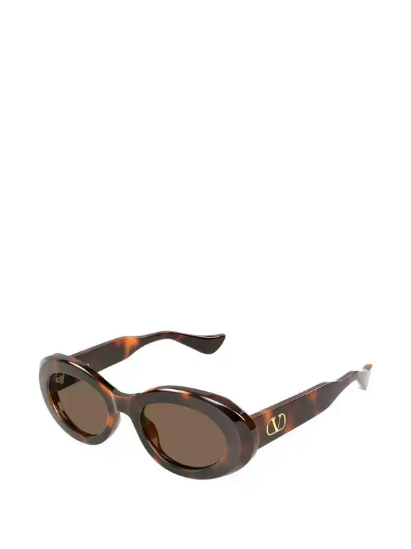 Valentino Garavani Vlogo Oval-frame Sunglasses