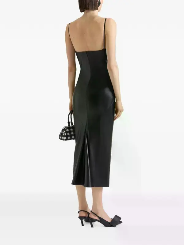Givenchy Sliced Midi Dress In Nappa Leather