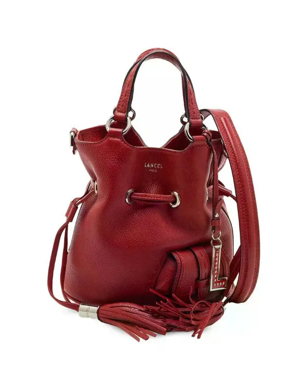 LANCEL Premier Flirt Drawstring Bucket Bag - Red