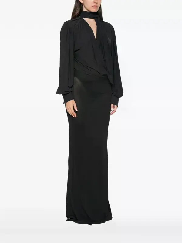 AMAZUIN Keila Draped Wrap-style Body Suit