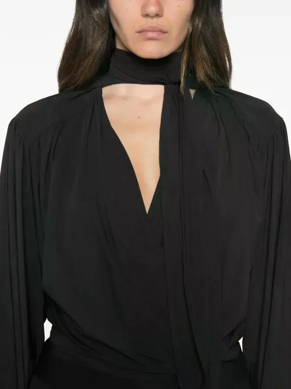 AMAZUIN Keila Draped Wrap-style Body Suit