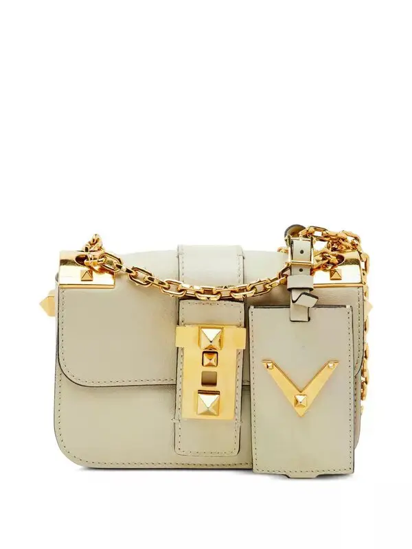 Valentino Garavani B-rockstud Chain Shoulder Bag - Neutrals