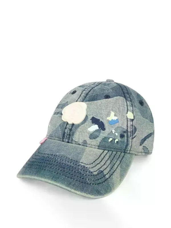 AAPE BY *A BATHING APE Moonface-embroidered Baseball Cap - Blue