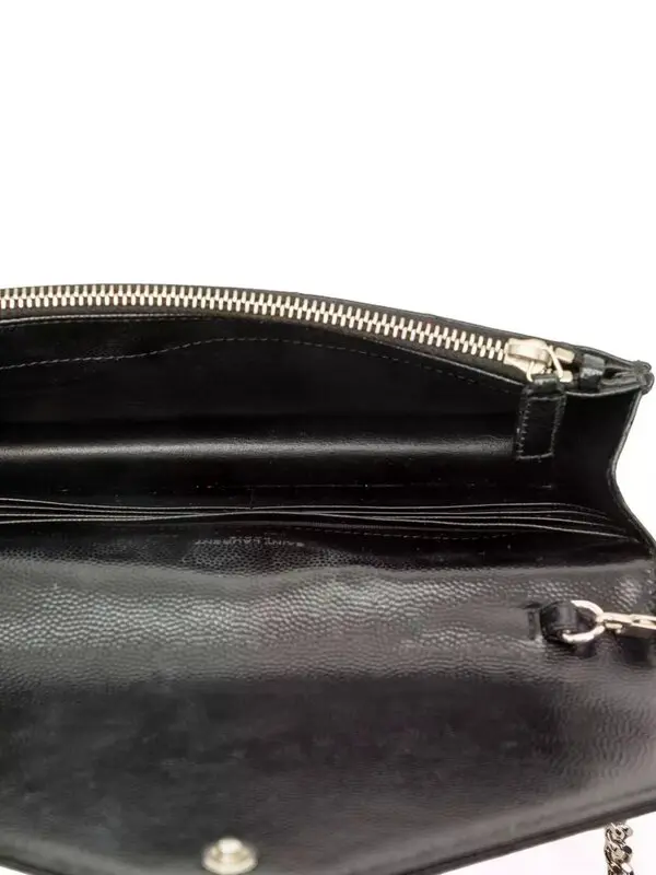 Saint Laurent 2022 Grain De Poudre Cassandre Envelope Chain Wallet Crossbody Bag