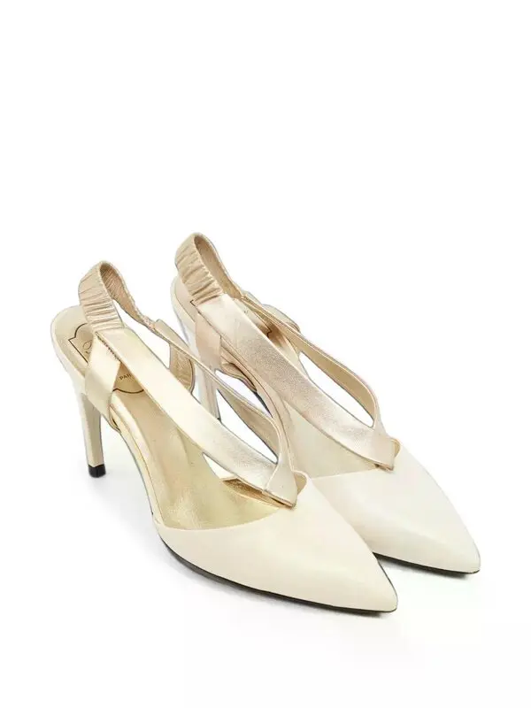 ROGER VIVIER V Type Pointed-toe Slingback Pumps