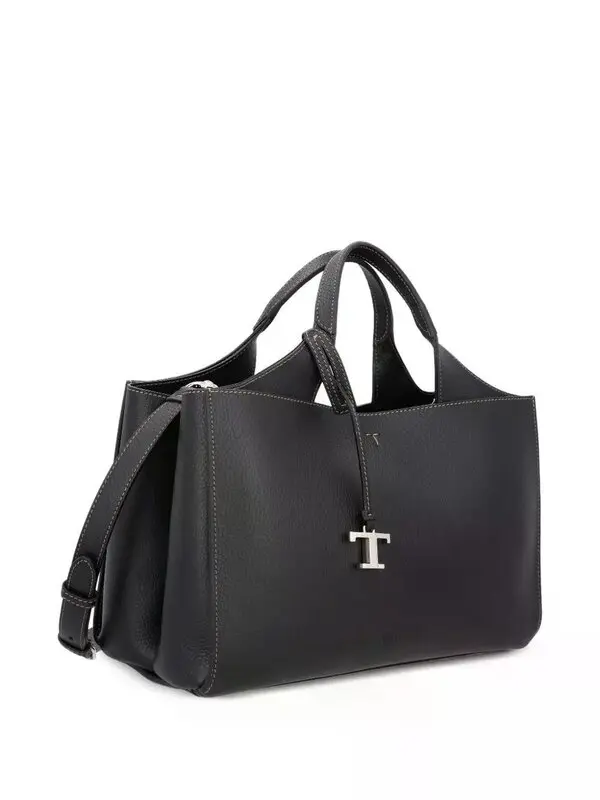 TOD'S T Timeless Pebbled-leather Tote Bag