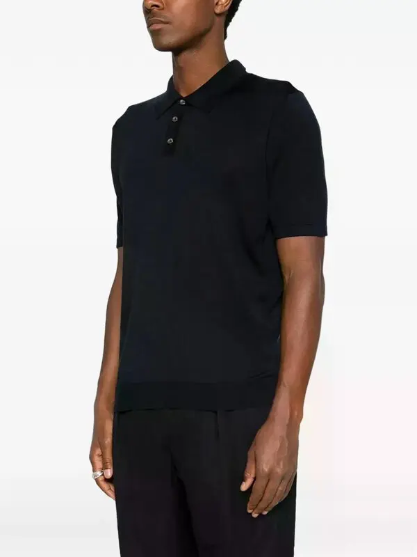 ROBERTO COLLINA Fine-knit Silk Polo Shirt