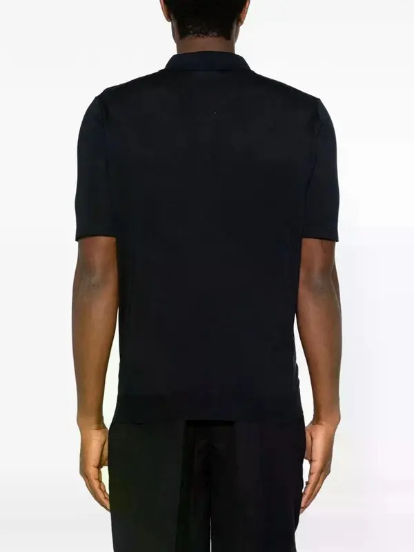 ROBERTO COLLINA Fine-knit Silk Polo Shirt