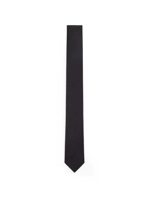 BOSS Silk Tie With Jacquard-weave - Black
