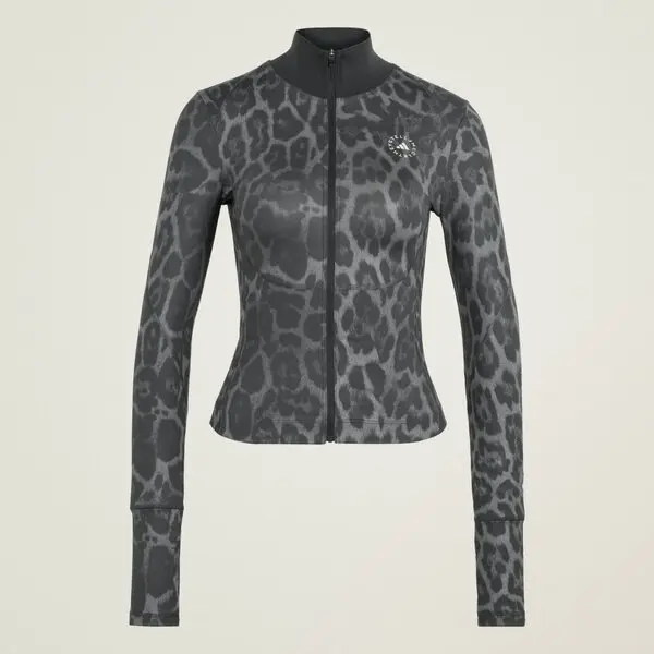 Adidas By Stella Mccartney Training Midlayer Printed Jacket Dove Grey