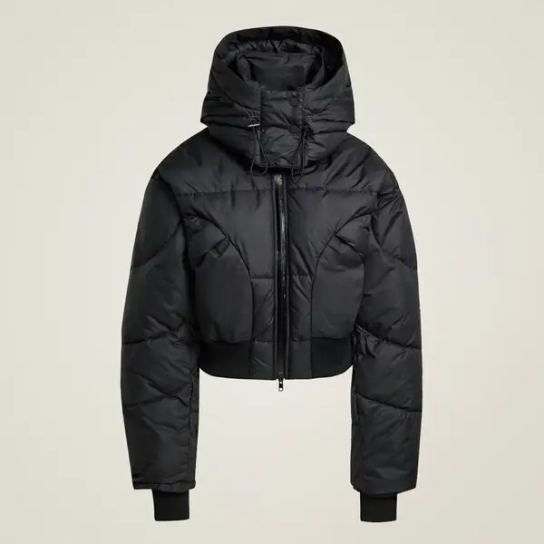 Adidas By Stella Mccartney Cropped Padded Winter Jacket - Black