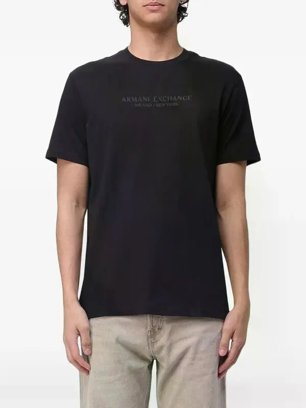 Armani Exchange Logo-print Cotton T-shirt - Black
