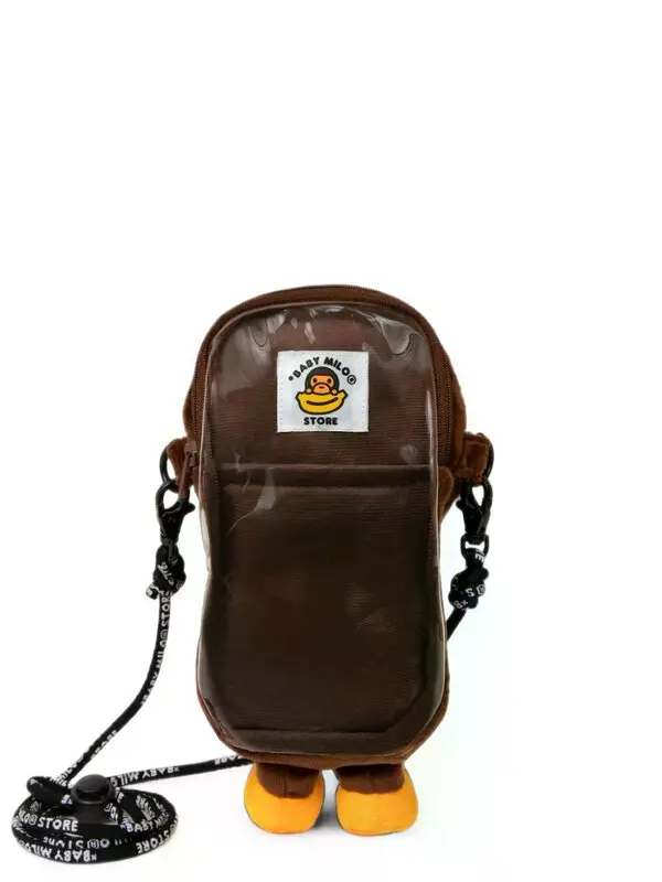 A BATHING APE Baby Milo Plush Phone Bag - Brown
