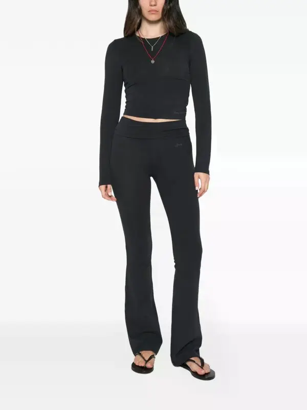 Sporty & Rich Benedetta Logo-print Flared Trousers