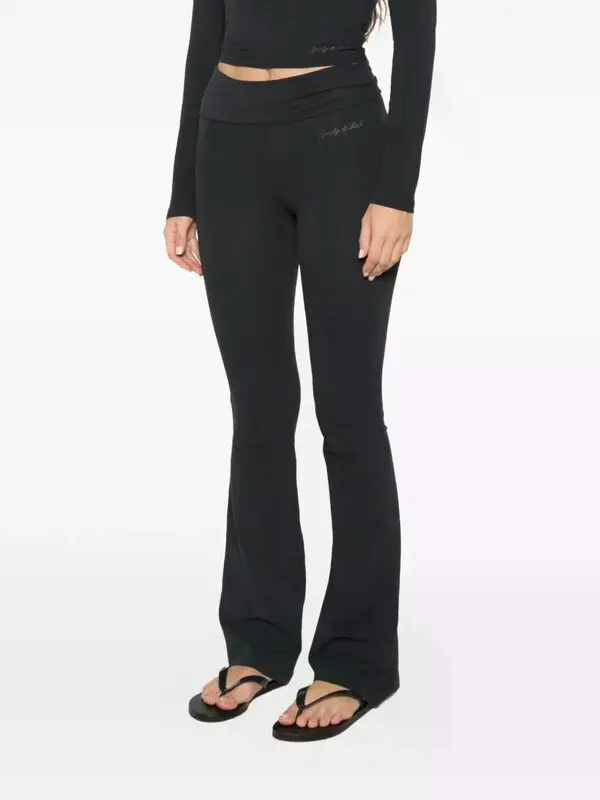 Sporty & Rich Benedetta Logo-print Flared Trousers