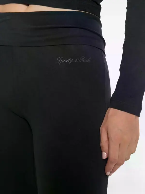 Sporty & Rich Benedetta Logo-print Flared Trousers