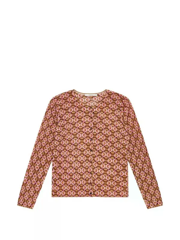 Malìparmi Geometric-print Wool Cardigan