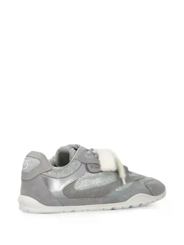 Pinko Suede-panelled Glitter-detail Sneakers
