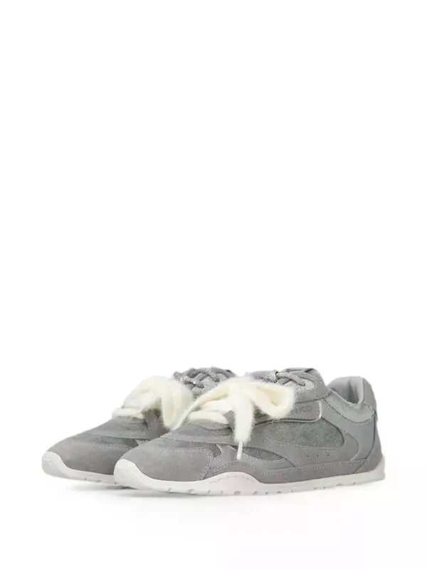 Pinko Suede-panelled Glitter-detail Sneakers