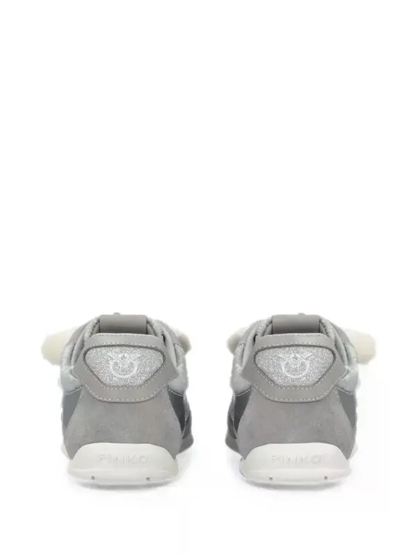 Pinko Suede-panelled Glitter-detail Sneakers