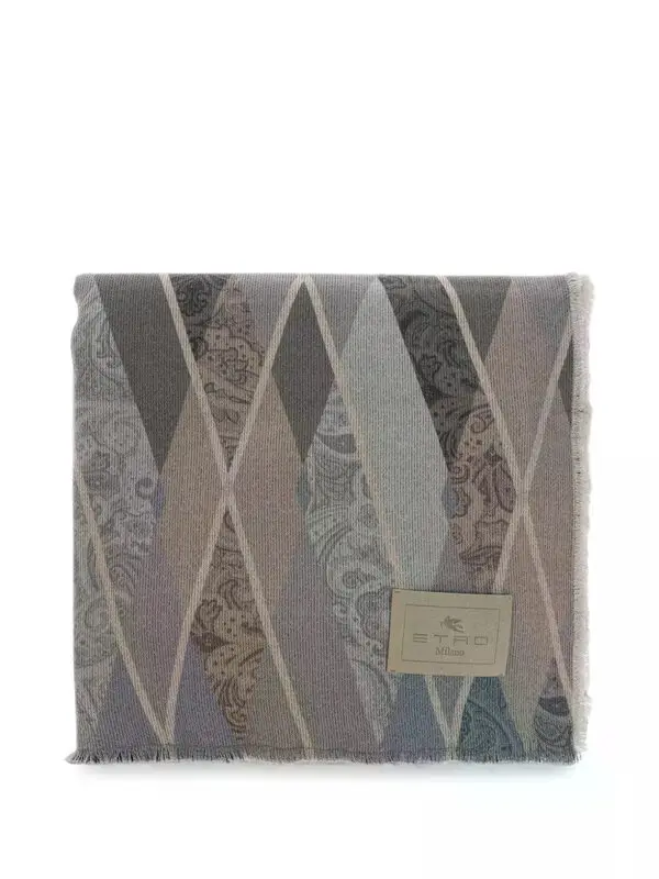 Etro Paisley Argyle Wool Blanket