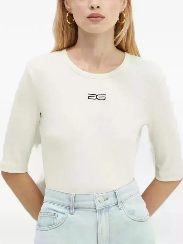 GESTUZ Embroidered-logo T-shirt