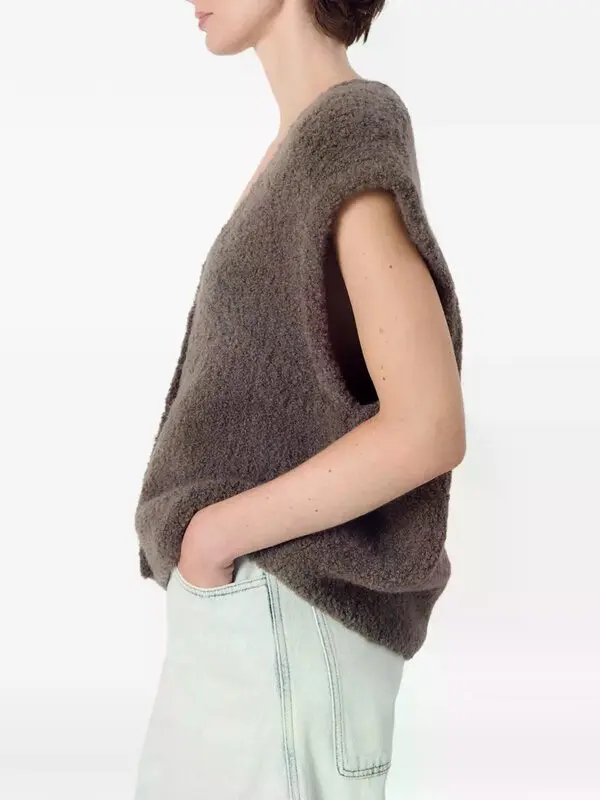 American Vintage Zolly Sleeveless Cardigan - Brown
