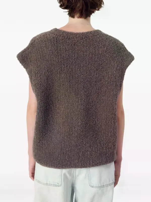 American Vintage Zolly Sleeveless Cardigan - Brown