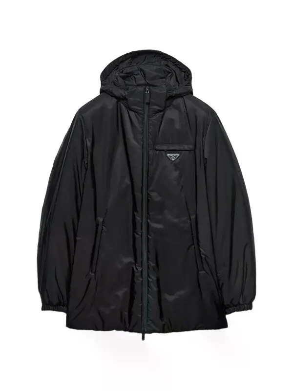 Prada Medium-weight Re-nylon Down Jacket - Black