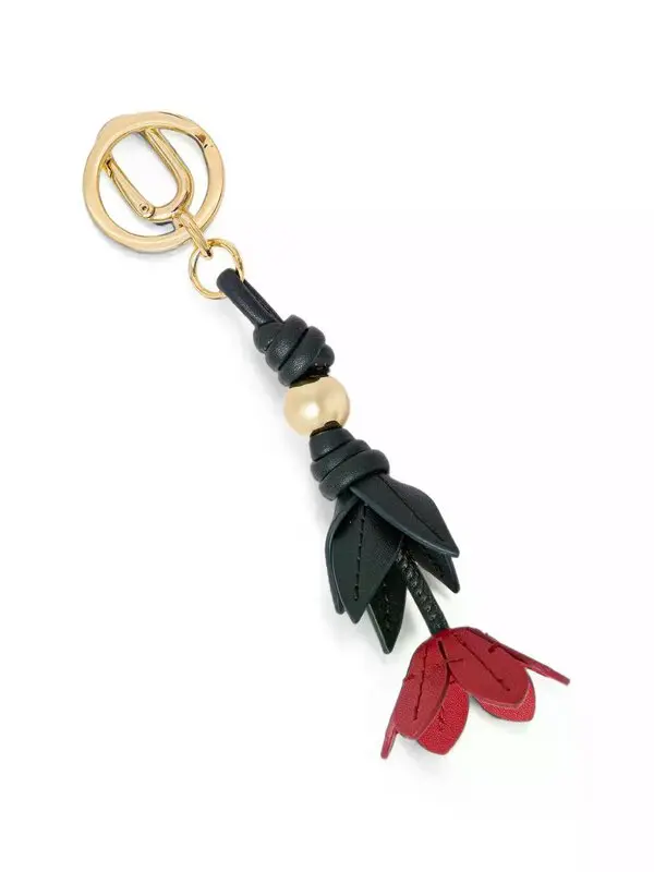 Furla Floral-pendant Leather Keyring