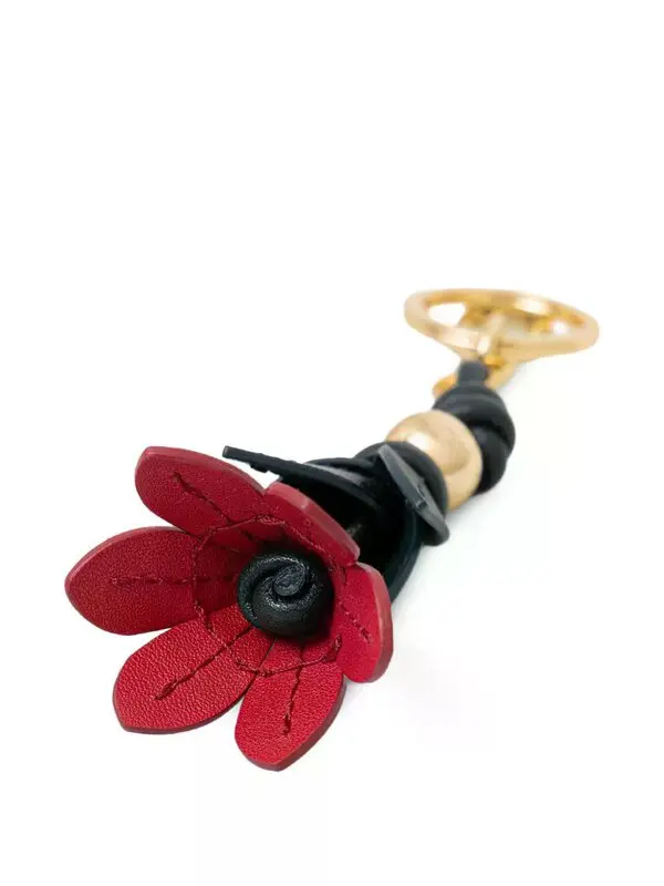 Furla Floral-pendant Leather Keyring