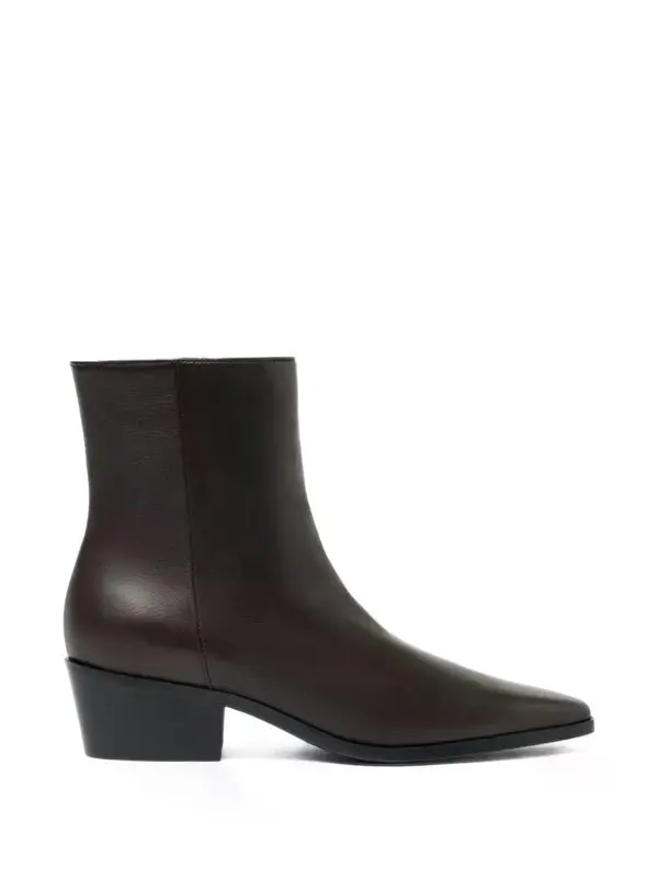 SCAROSSO Ambra Square-toe Ankle Boots
