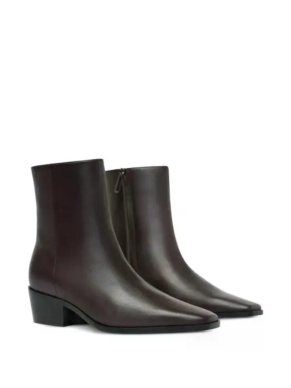 SCAROSSO Ambra Square-toe Ankle Boots