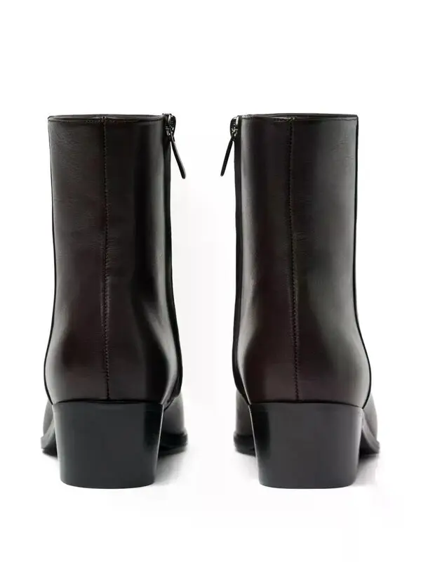 SCAROSSO Ambra Square-toe Ankle Boots