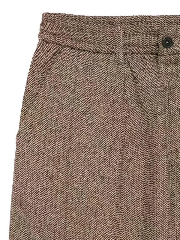 Universal Works Herringbone Pleated Trousers