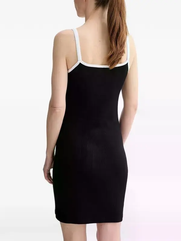GESTUZ Embroidered Ribbed Mini Dress