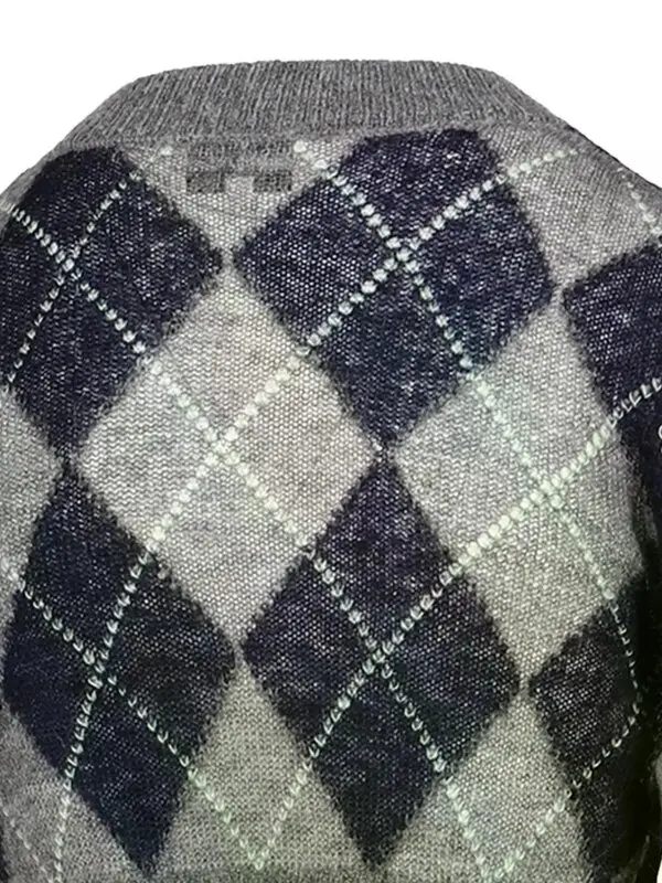 SHUSHU/TONG Argyle-knit Cropped Cardigan