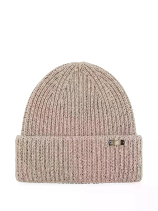 Fedeli Norge Ribbed-knit Beanie Hat - Brown