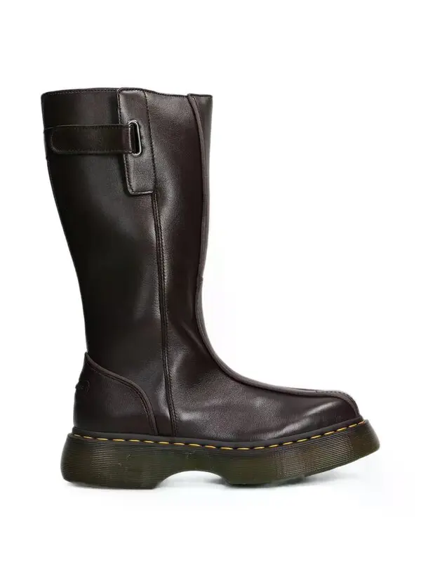 Dr. Martens Buzz Hi Gloss Buckle-detail Knee-high Boots