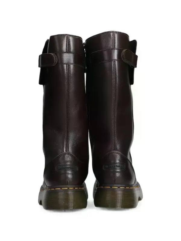 Dr. Martens Buzz Hi Gloss Buckle-detail Knee-high Boots