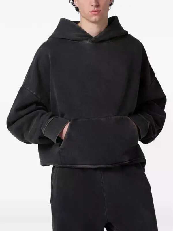 ENTIRE STUDIOS Washed-effect Pouch-pocket Hoodie