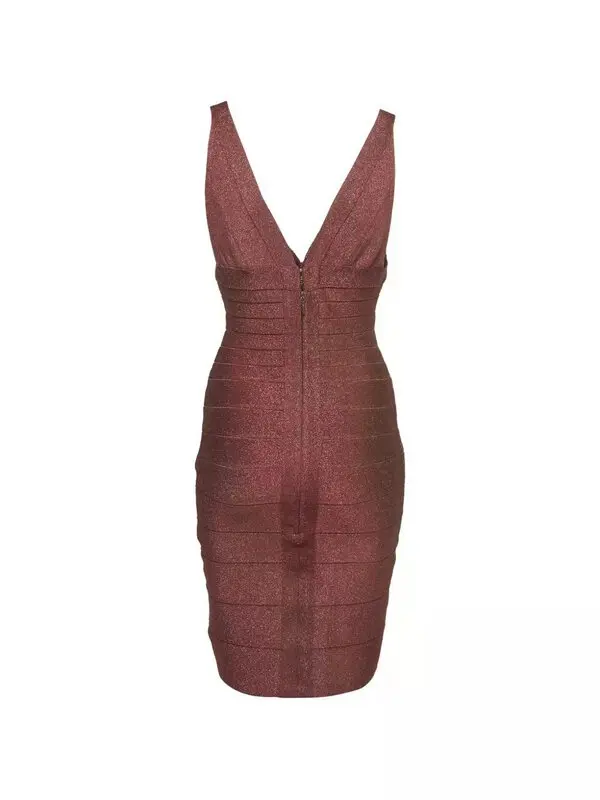 Herve Leger Bandage Rib-knit Midi Dress